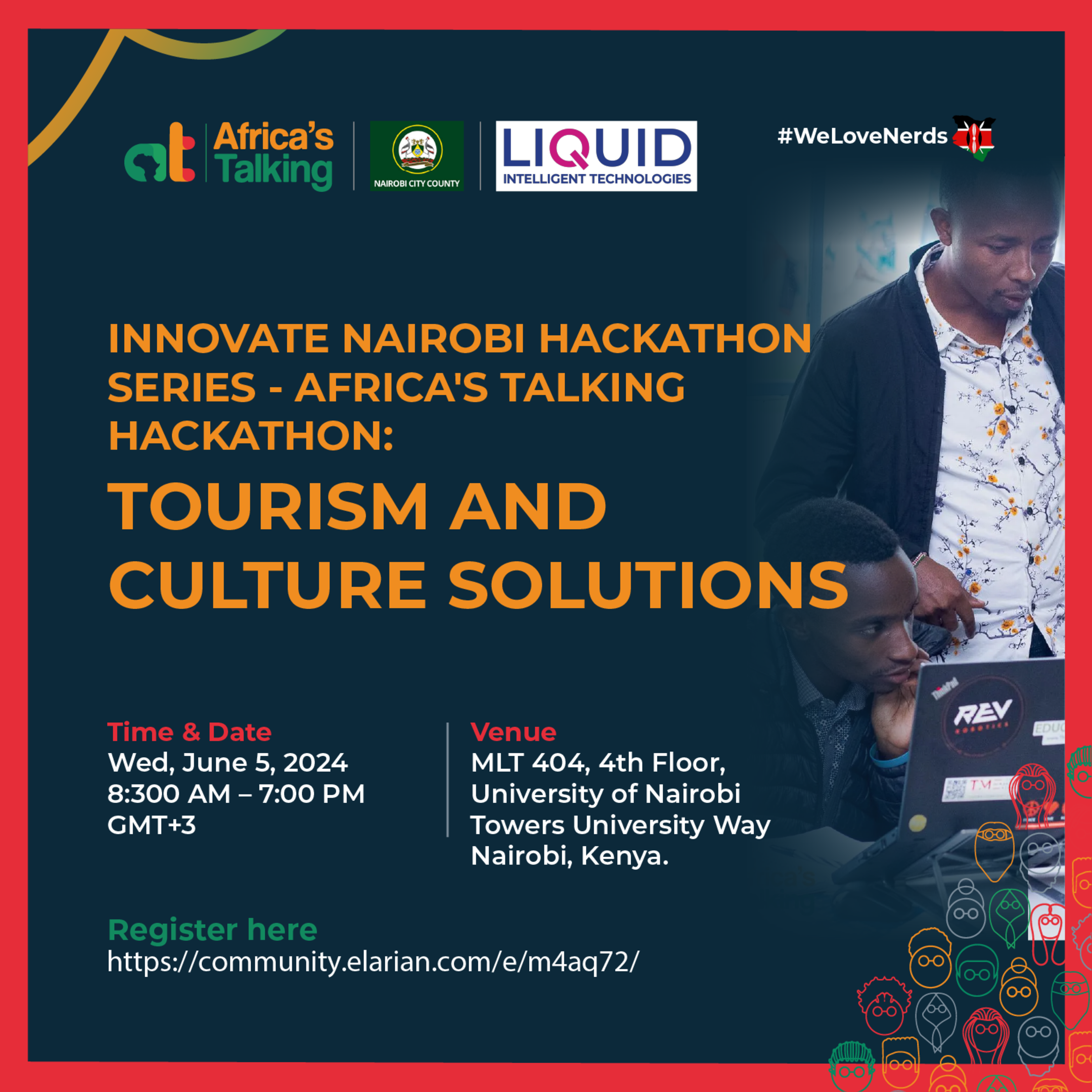 See INNOVATE NAIROBI HACKATHON SERIES - AFRICA'S TALKING HACKATHON: TOURISM AND CULTURE ...